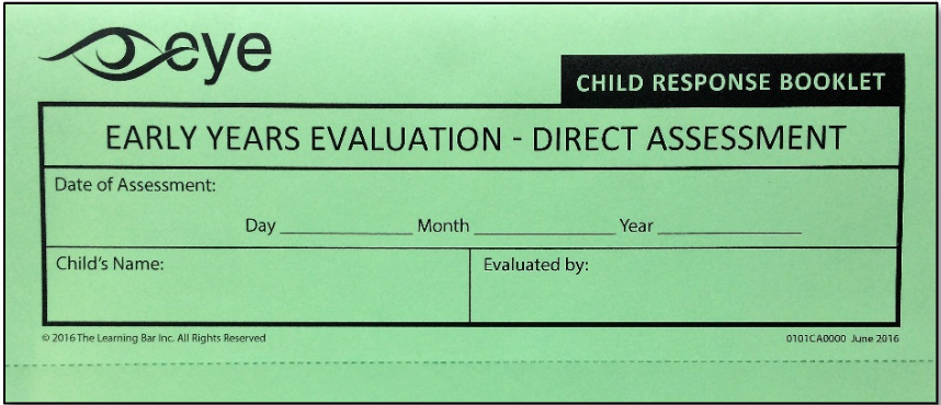 NEW - EYE-DA Short English Child Response Booklet – The Learning Bar